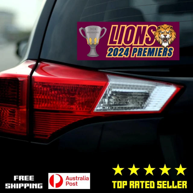BRISBANE LIONS 2024 Premiers sticker 20cm AFL grand final car window ... BRISBANE LIONS 2024 Premiers sticker 20cm AFL grand final car window ...
