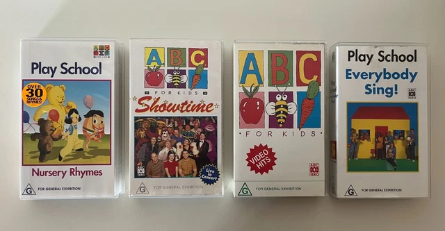 ABC FOR KIDS & PLAY SCHOOL 4 x VHS Nursery Rhymes * Showtime * Everbody Sing! EUR 24,71 ...