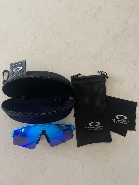 OAKLEY SUNGLASSES RADAR EV PATH Blue And White Frames/Blue - Prizm Ev ...