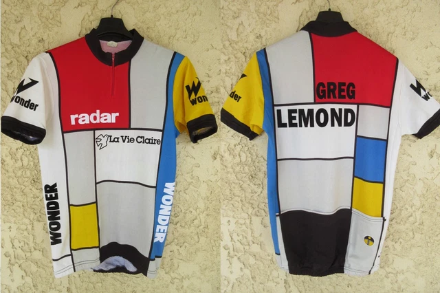 MAILLOT CYCLISTE LA VIE CLAIRE 80'S vintage GREG LEMOND cycling shirt jersey 3 M EUR 184,90 ...