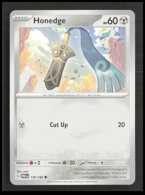 HONEDGE 130/182 COMMON SV04: Paradox Rift Pokemon tcg Card CB-1-2-B-37 ...