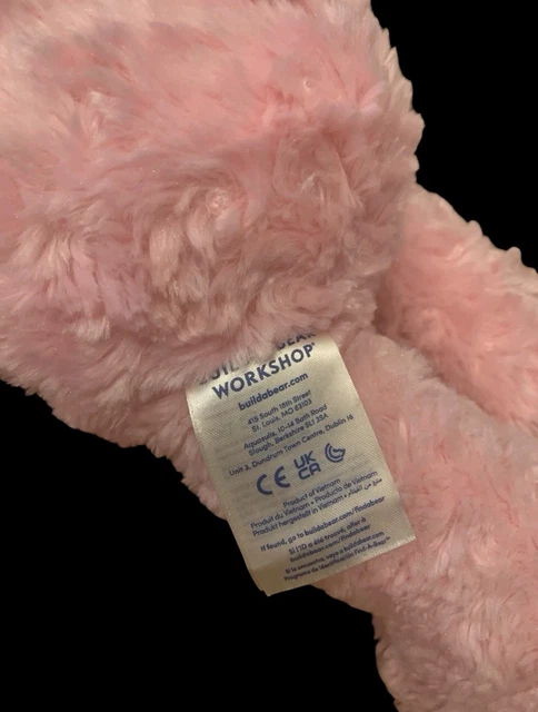 BUILD-A-BEAR WORKSHOP BABY Pink Soft Cuddles Heart Nose Teddy Bear ...