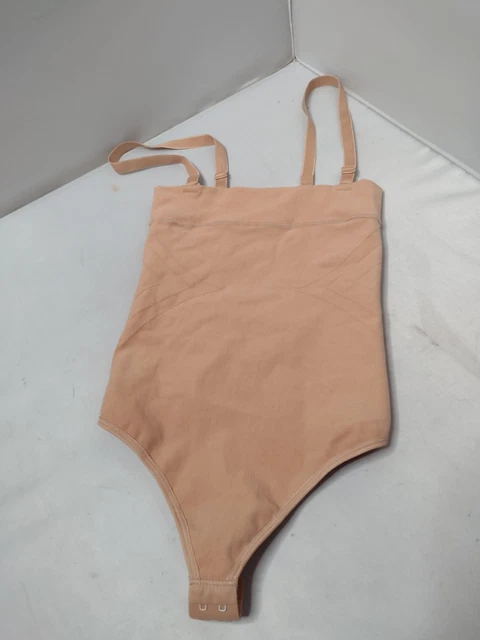 LEONISA SHAPEWEAR BODYSUIT Size Medium Tan Compression Thong P £13.36 ...