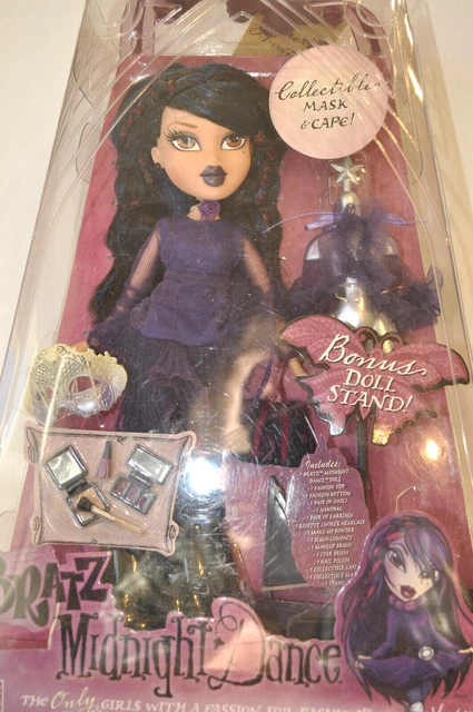 BRATZ MIDNIGHT DANCE Yasmin Gothic Fashion Doll-Mask/Cape/Accessories ...