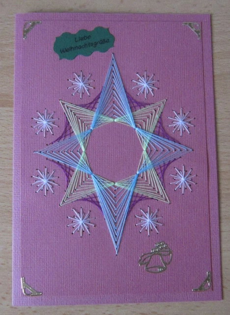 FADENGRAFIK. GLÜCKWUNSCH GLÜCKWUNSCHKARTE doppel Karte, mit Umschlag EUR 1,50 - PicClick DE