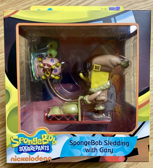 SPONGEBOB SQUAREPANTS SLEDDING WITH GARY Nickelodeon Mini Figure World ...