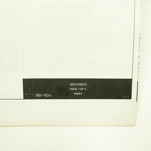 FORD PINTO COMPONENT Location Chart Wiring Diagram Schematic Sheet 1973 ...