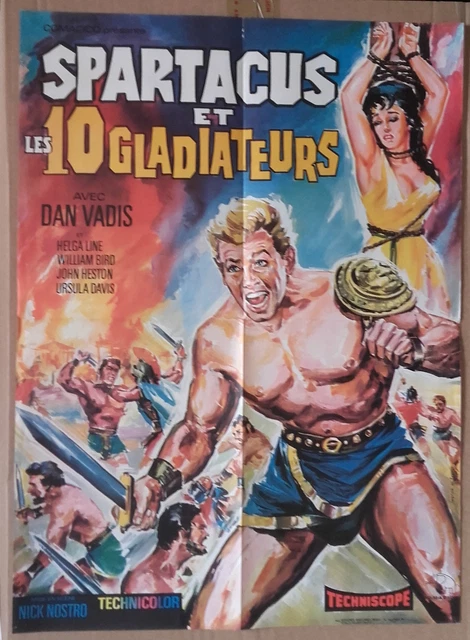 Movie Poster Andandspartacus And The 10 Gladiators With Dan Vadis 1965 £2074 Picclick Uk