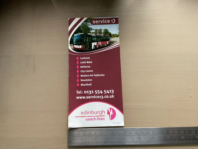 EDINBURGH COACH LINES Scottish Bus Route 13 Timetable June 2011 ...