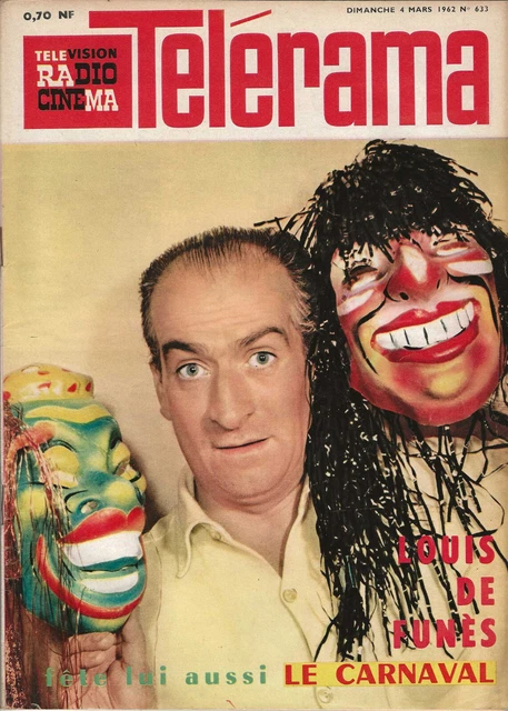 TÉLÉRAMA N° 633 - Louis de Funès (Mars 1962) EUR 5,00 - PicClick FR