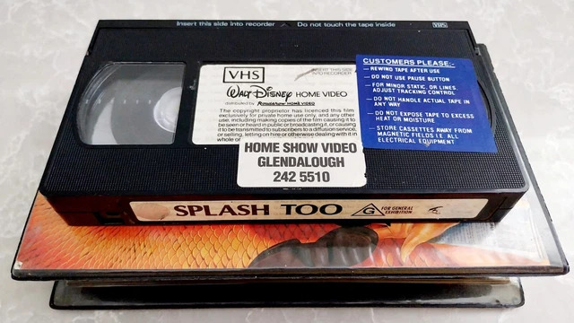 SPLASH TOO VHS Walt Disney Home Video *MEGA RARE* Tape 1980s Movie ...