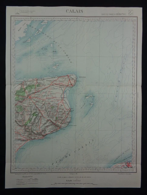 PRE-WW1 FRENCH MILITARY map of KENT (1898) VERY DANGEROUS ANGLO-FRENCH ...