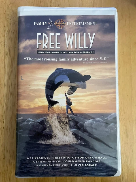 FREE WILLY VHS 1993 Clamshell Pre-Owned Warner Brothers Family ...