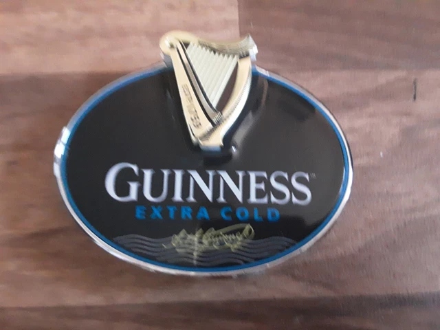 GUINNESS EXTRA COLD OVAL BAR BADGE, pub,font,tbar,mancave, beer £14.95 ...