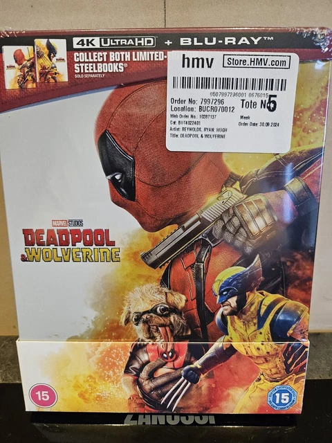 DEADPOOL AND WOLVERINE 4K UHD Blu Ray Steelbook UK Edition Deadpool version £59.99 - PicClick UK