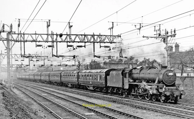 RAILWAY PHOTO - Up relief express on WCML at site of Madeley station ...