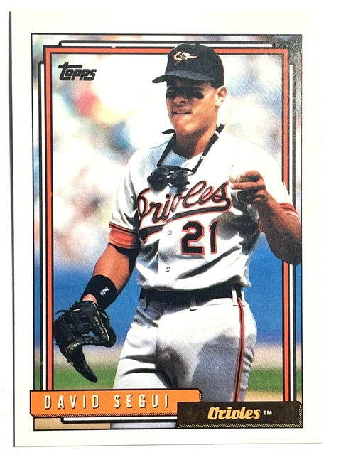 CARTE DE BASEBALL David Segui Baltimore Orioles, Expos, Mets 1992 Topps ...