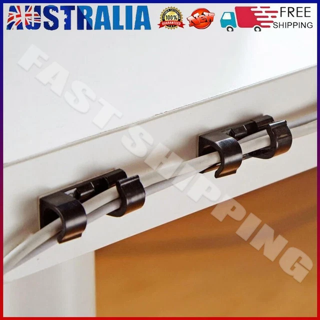AU 20PCS USB Wire Cable Line Organizer Retainer Clamp Auto Car Tie ...