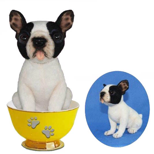 TEA CUP MICRO French Bulldog Hansa Realistic Stuffed Plush Animal Soft ...