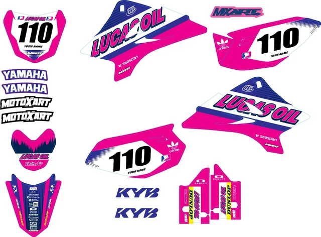 CUSTOM GRAPHICS KIT to Fit Yamaha TTR 50 ACTIVE PINK STYLE stickers ...