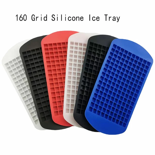 160 GRIDS SILICONE Ice Cubes Frozen Mini Food Grade Ice Tray Fruit ...