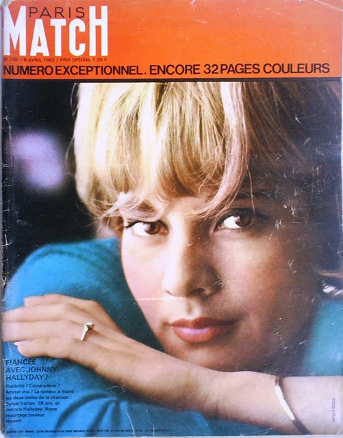 PARIS MATCH SYLVIE Vartan Johnny Hallyday Jean Bruce Peter O'toole EUR 20,00 - PicClick FR