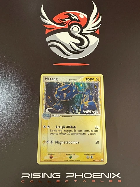 RISING PHOENIX POKEMON - Metang Delta Species 49/113 Reverse Stamp Ita ...