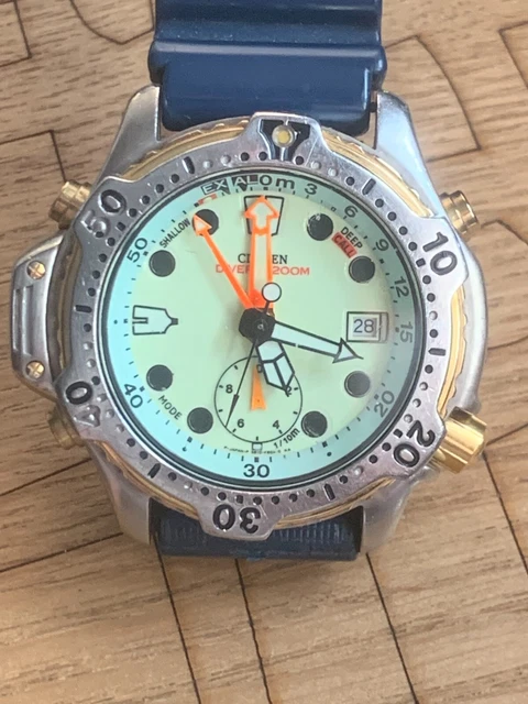 CITIZEN PROMASTER AQUALAND 5812-F80014 Divers 200M RARE Scuba Dive Men ...
