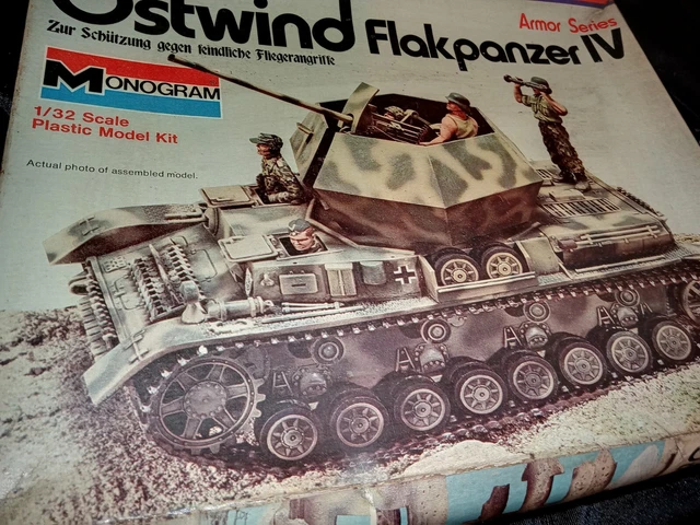 VINTAGE MODEL TANK Kit Ostwind Flakpanzer IV £5.00 - PicClick UK