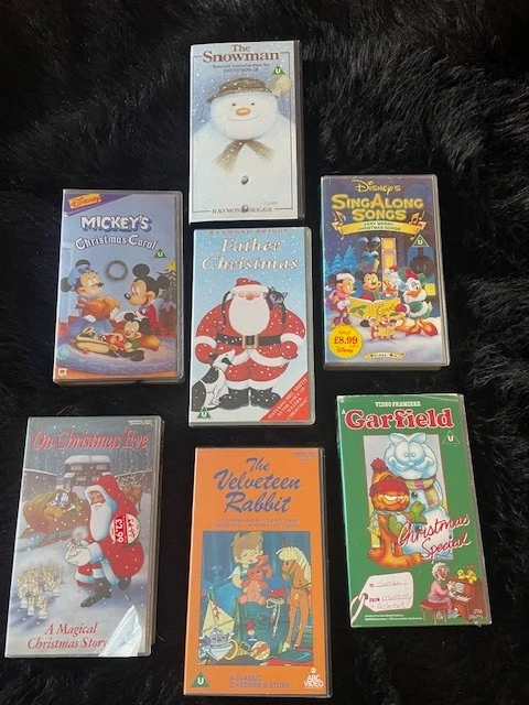 CHILDRENS VHS BUNDLE Christmas x6 The Snowman Disneys Singalong Songs ...