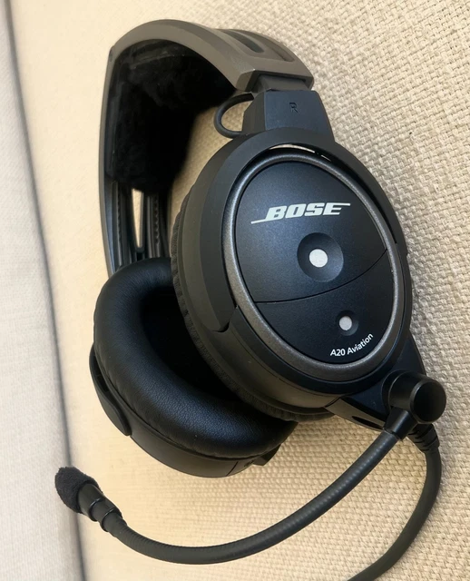 BOSE A20 AVIATION Headset with Bluetooth, Carrying Case, and Dual Plug ...