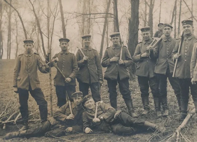 ORIGINAL WW1 WW2 German army Combat Pioneer Sapper Trench Axe from ...