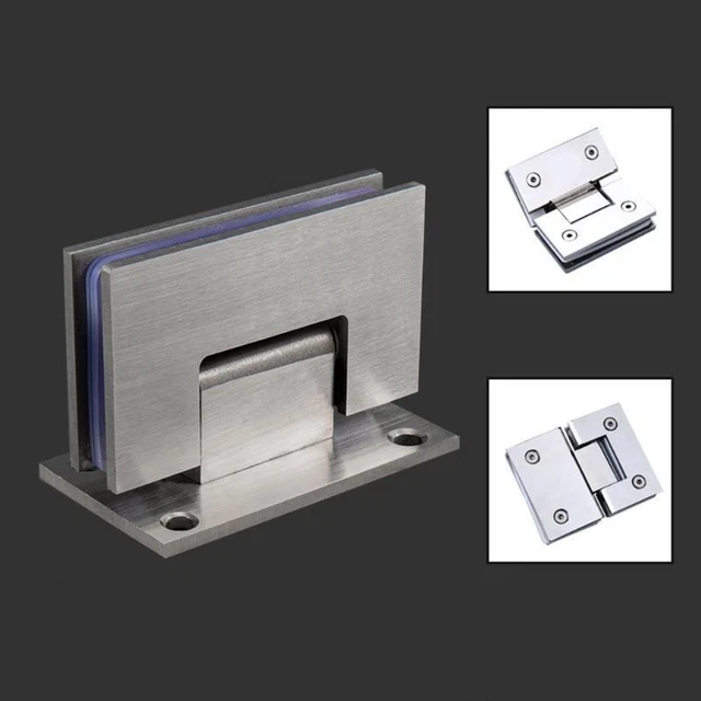 90 DEGREE SHOWER Door Stainless Steel Hinge Clamp Wall Bracket for 8 ...