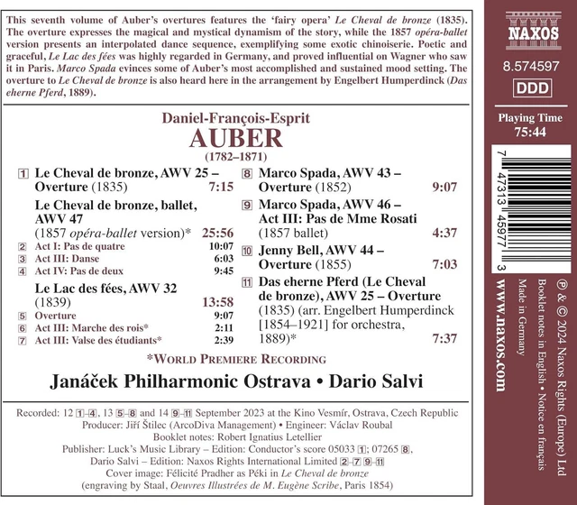 DANIEL-FRANÇOIS-ESPRIT AU DANIEL-FRANÇOIS-ESPIRIT Auber: Overtures ...