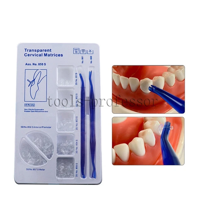 DENTAL TRANSPARENT CERVICAL Matrices Composite Gingival Retractor Clear ...