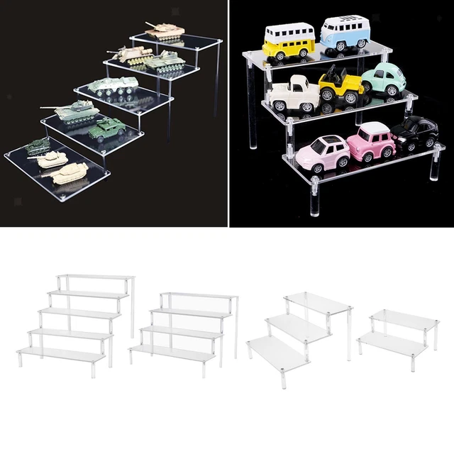 CLEAR LADDER TIER Acrylic Rack Countertop Perfume Makeup Organizer ...
