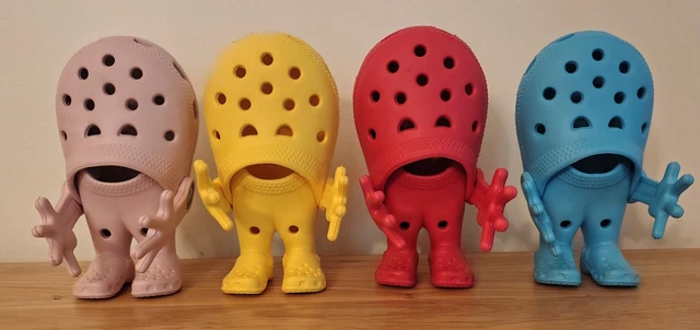 FOUR CROCS CROSLITE Guy 5.5" Collectable Figures - Pink, Yellow, Red ...