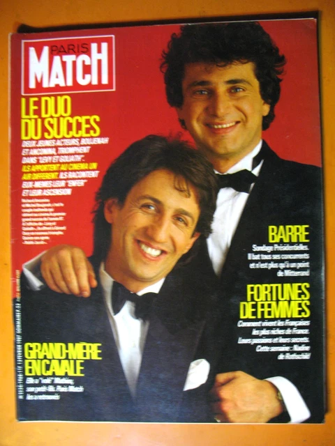 PARIS MATCH N° 1968 du 13/02/1987-Boujenah & Anconina. Fortunes de ...