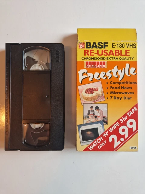 BASF RE-USABLE E-180 Chromdioxid vintage tape VHS - unknown content £1.60 - PicClick UK