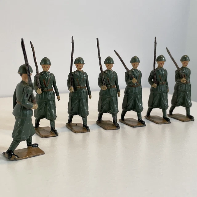 BRITAINS 7 TOY soldiers ITALIAN Infantry PRE WAR set # 1435 Made In England £123.07 - PicClick UK