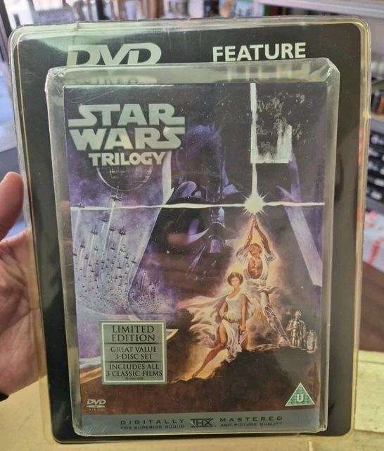 STAR WARS TRILOGY (DVD, 2005, 3-Disc Set, Limited Edition) In Original ...