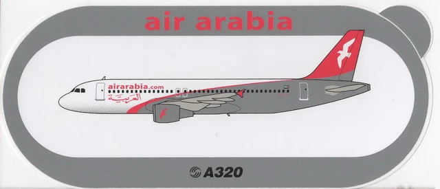 ~ AIR ARABIA العربية ~ Airbus A320 Sticker / Decal ~ RARE ~ EUR 4,07 ...