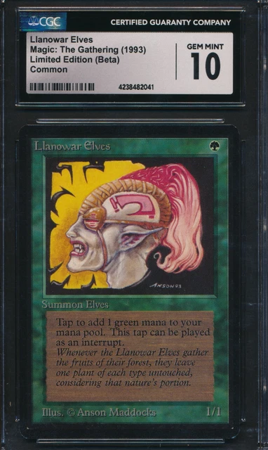 ELFES MAGIQUES BETA Llanowar CGC 10 grade MTG (2041) - magicgraders ...