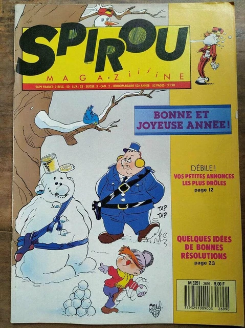 MAGAZINE SPIROU N°2699/ Janvier 1990 EUR 2,50 - PicClick FR