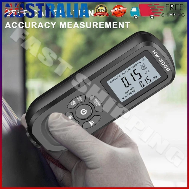 AU HW-300S 0-2000UM Car Paint Coating Thickness Gauge (Black Horizontal ...