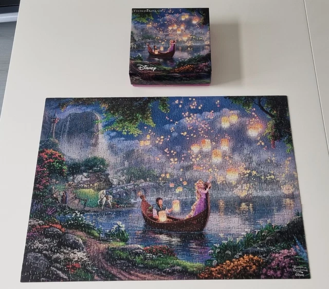 THOMAS KINKADE DISNEY Tangled 750piece Jigsaw Puzzle - Complete ...