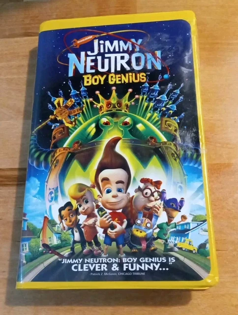 Jimmy Neutron Boy Genius ~ Vhs Blockbuster Nickelodeon ~ Yellow 7740