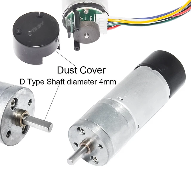 DC GEAR MOTOR 12/24V Encoder Metal Gearmotor with Dual Channel Encoder ...