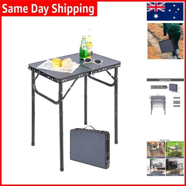 ELEGANT PORTABLE ALUMINUM Folding Table - Adjustable Height ...
