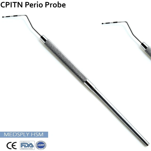 DENTAL WILLIAMS POCKET Depth Measuring CPITN Color Coded Probe ...